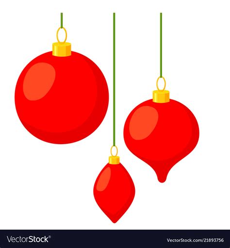 Colorful Cartoon Christmas Tree Decorations Vector Image