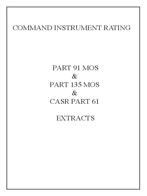 Irex Extract Pdf Instrument Flight Rules Visual Flight Rules