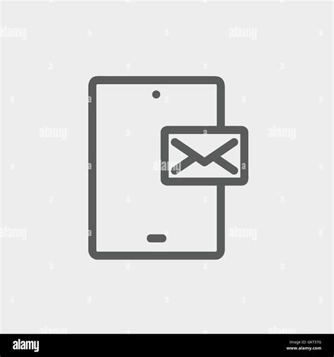 Smartphone Message Thin Line Icon Stock Vector Image And Art Alamy