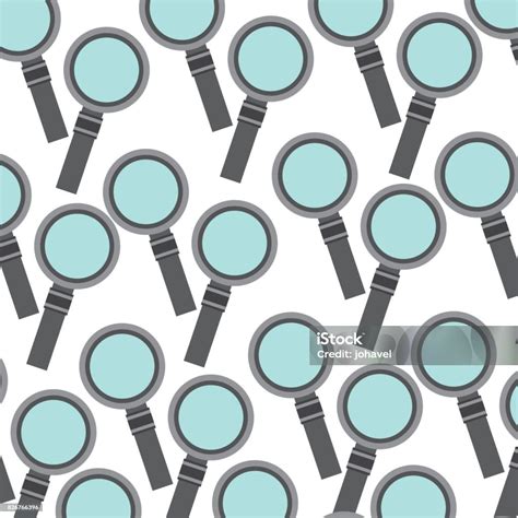 Magnifying Glass Pattern Background Stock Illustration Download Image