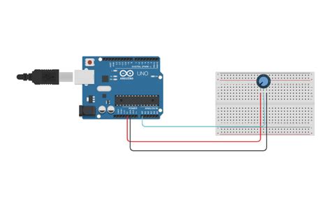 Circuit Design Potentiometer Serial Monitor Tinkercad