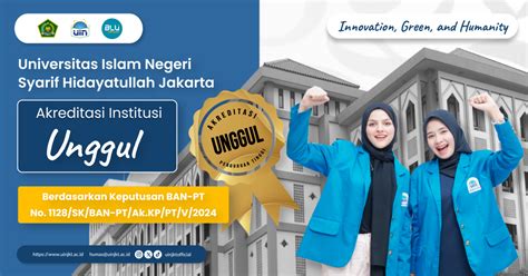 Uin Jakarta Raih Akreditasi Unggul Universitas Islam Negeri Syarif