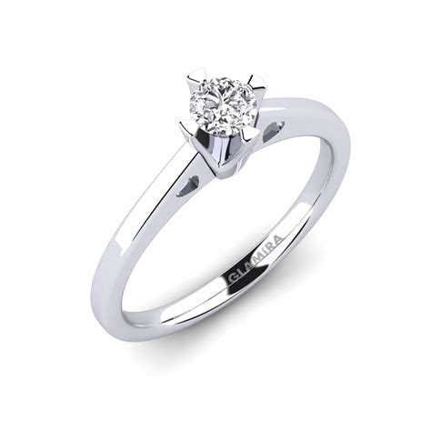 Commandez Bague de fiançailles Gervasia en Or Blanc 585 Diamant 0 25