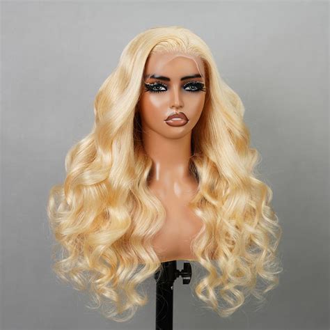 613 Blonde Deep Wave Wig13x413x6 Hd Lace Front Wig 100 Human Hair