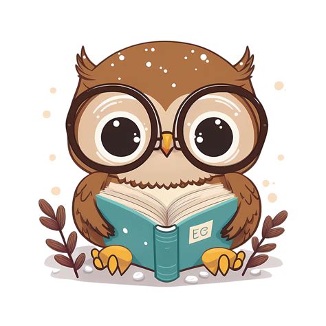 Stack Of Books With Owl Clip Art