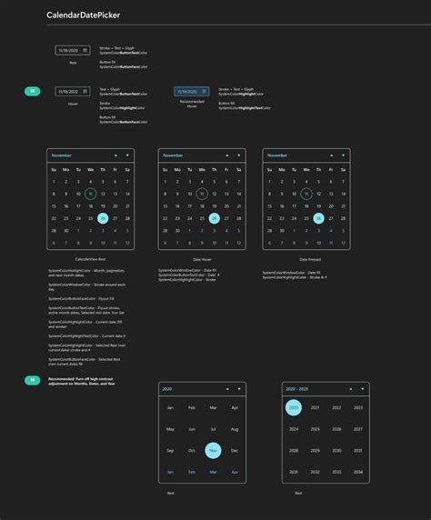Calendar DatePicker HC Style Updates Remainder X By Tashatitova Pull Request