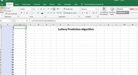 Lottery Prediction Algorithm Excel Predict Lotto Numbers Using Excel
