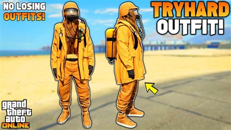 GTA 5 ONLINE Easy Orange Joggers Invisible Torso Tryhard Scuba Gear
