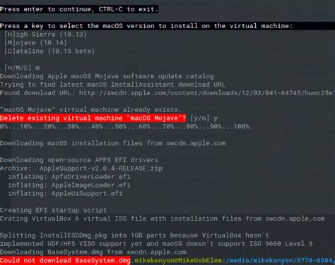 could not download base · issue 74 · myspaghetti macos virtualbox · github