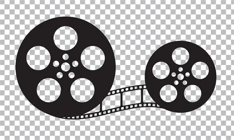 Film Reel Movie Icon Old Retro Reel With Film Strip On Background Vector Illustration Isolated