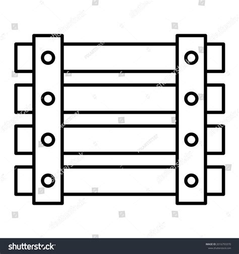 Vector Crate Outline Icon Design Stock Vector Royalty Free 2016793370