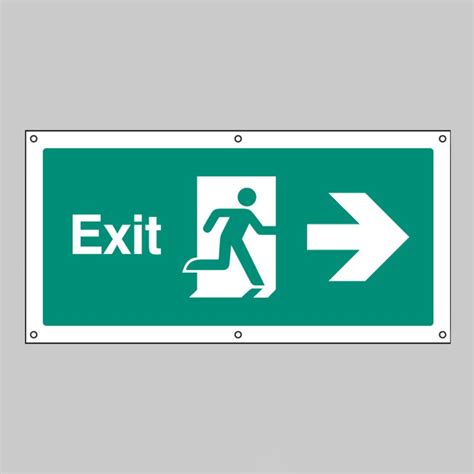 Exit Right Safety And Emerency Escape Signage