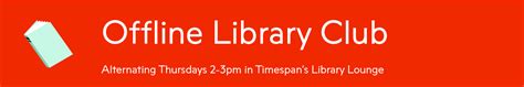 Library Lounge Events Timespan