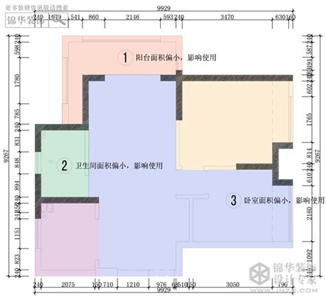 景瑞·荣御蓝湾14号楼80平米户型研发户型解析 装修设计方案 泰州锦华装饰
