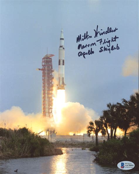 Milton Windler Signed 8x10 Photo Inscribed Maroon Flight And Apollo