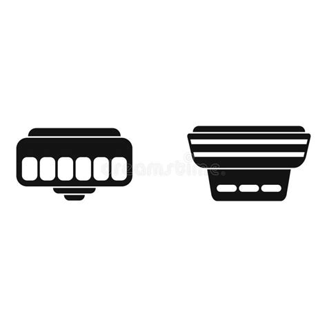 Iconos Negros De Los Componentes De La Computadora Ram Y Cpu
