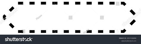 Dashed Line Border Frame Vector Element Stock Vector Royalty Free 2057436806 Shutterstock