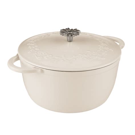 The Pioneer Woman 5 Quart Enamel On Cast Iron Dutch Oven With Embossed
