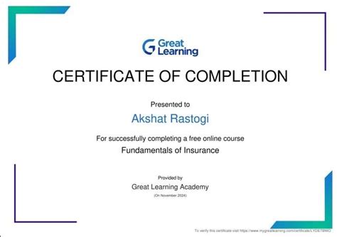 Excited To Share That I Have Successfully Completed The Fundamentals Of Insurance Course This