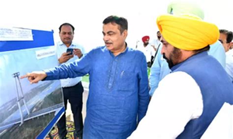 Gadkari Inspects Delhi Amritsar Katra Greenfield Expressway