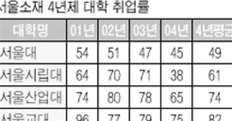 4년제 대졸 절반의 취업
