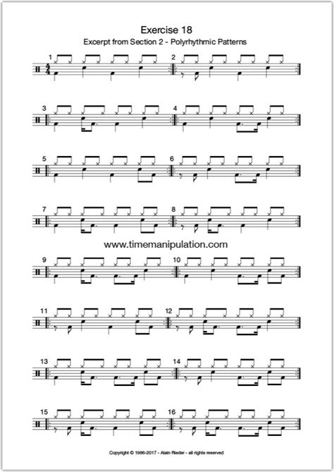 time manipulation section 2 polyrhythmic patterns