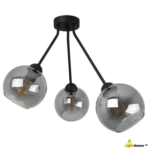 Nowoczesna Lampa Sufitowa TRIO HAGA Ze Szklanymi Kloszami Lampy