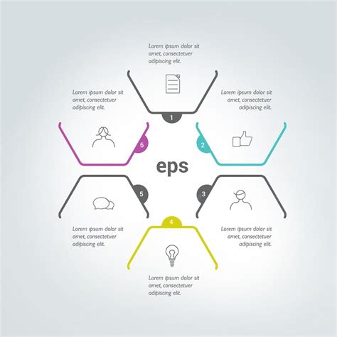 Premium Vector Hexagonal Diagram Vector Template Infographic Element