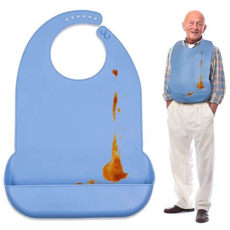 Hannea® Silicone Adult Bibs Waterproof Adjustable Adult Bib Large Bib