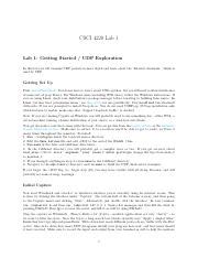 Lab1 Pdf CSCI 4220 Lab 1 Lab 1 Getting Started UDP Exploration In