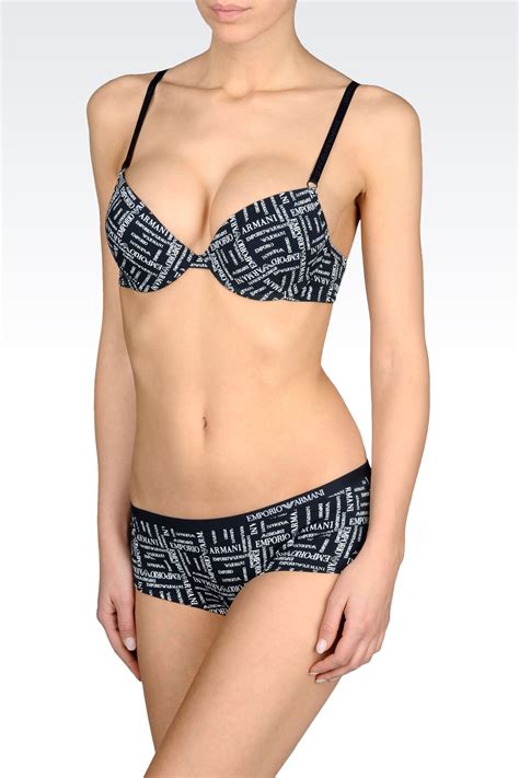Emporio Armani Ultra Push Up Bra In Black Lyst