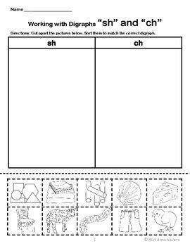 Working With Digraphs Ch Sh Th Wh By Anna Navarre Tpt