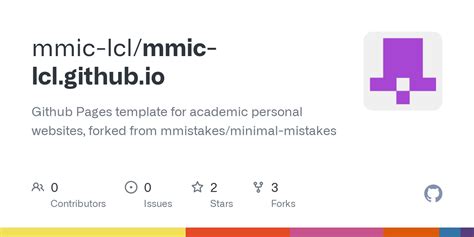 GitHub Mmic Lcl Mmic Lcl Github Io Github Pages Template For Academic Personal Websites