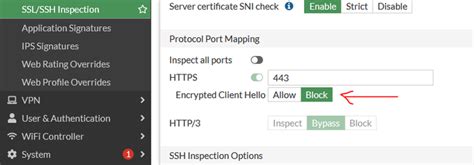 Technical Tip How To Block Tls 13 Encrypted Clie Fortinet Community