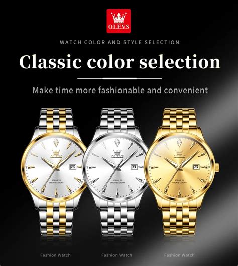 Olevs 5598 Designer Quartz Watch Set Olevs Watches