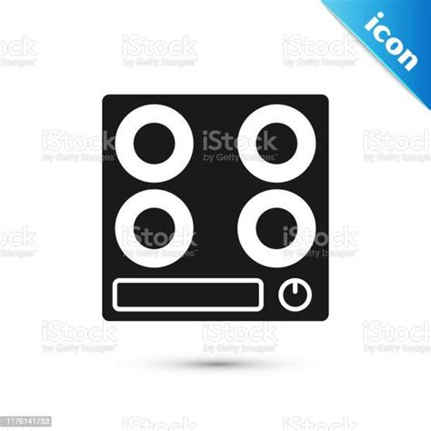 흰색 배경에 격리 된 검은 가스 스토브 아이콘입니다 쿡탑 기호입니다 4 개의 원 버너가있는 호브 벡터 일러스트레이션 가열장치에 대한 스톡 벡터 아트 및 기타 이미지 Istock