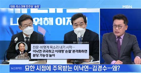 Mbn 뉴스와이드 대표 사법리스크에민주당 운명은