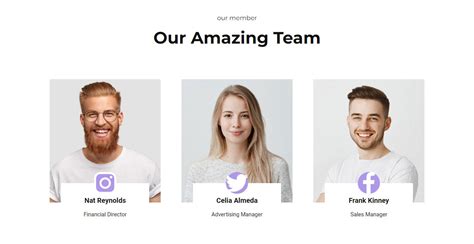 Website Team Sections Behance