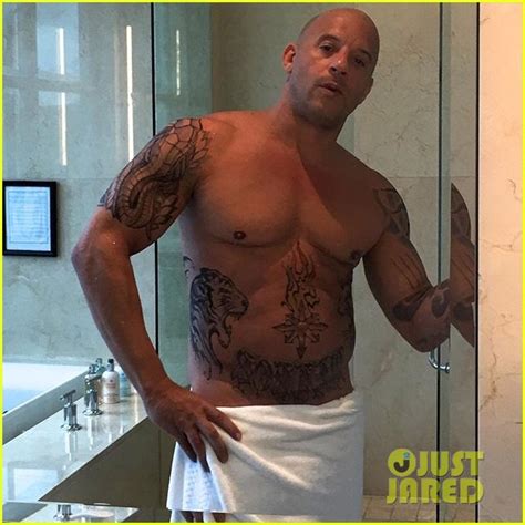 Vin Diesel Celebrates Valentines Day With A Shirtless Towel Photo