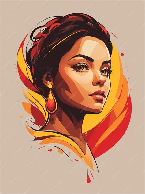 Premium Ai Image Colorful Woman Vector Art Illustration