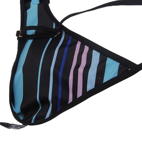 Badu Bg Дамски раиран комплект танкини с V образно деколте потник жилетка черни шорти летни