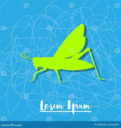 Grasshopper Template Stock Vector Illustration Of Hopper 94296229