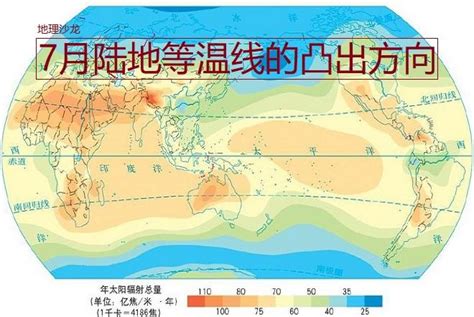 为什么七月份的时候，南北半球的陆地等温线都往北凸出？ 知乎