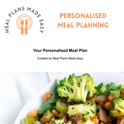 Personalised Meal Planning Service Meal Plans Made Easy