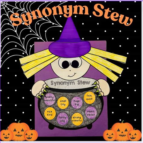Halloween Synonym Witch Craft Vocabulary Activity And Bulletin Board