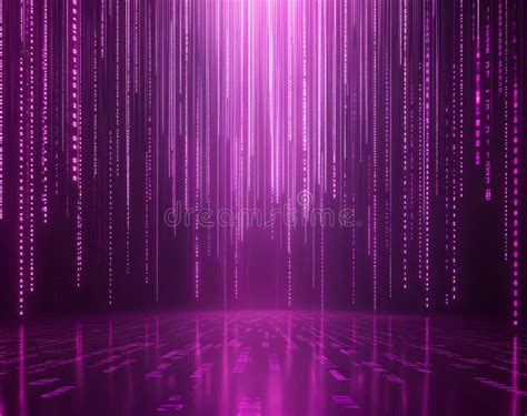 Binary Code Background Blue Color Matrix With Lines Creating A Futuristic Atmosphere