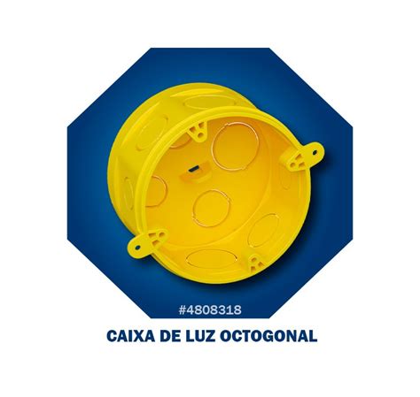 Caixa De Luz Embutir Amarela Forteleve 4x2 Embalagem 20 Unidades