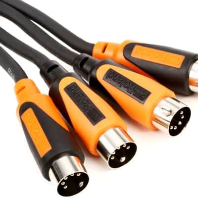 Roland Rmidi B Dual Black Series Dual Midi Cable Foot Reverb