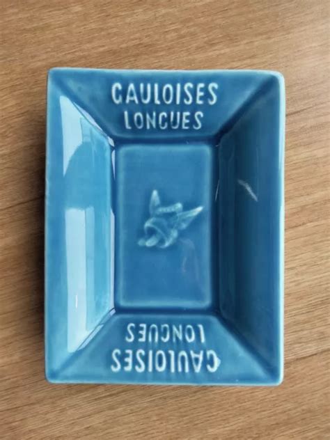 BEAU CENDRIER CIGARETTES Gauloises Longues En Faïence De Gien France