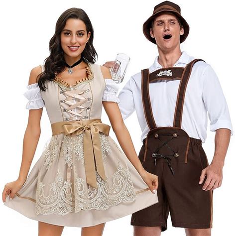 Oktoberfest Beer International Beer Festival Costume Dirndl Lederhosen